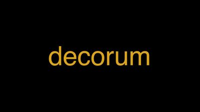 Meaning of Decorum in Hindi - हिंदी में मतलब | Wrytin