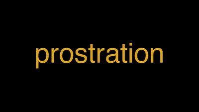 Meaning of Prostration in Hindi - हिंदी में मतलब | Wrytin