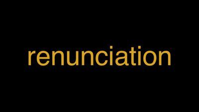 Meaning of Renunciation in Hindi - हिंदी में मतलब | Wrytin