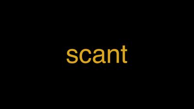 Meaning of Scant in Hindi - हिंदी में मतलब | Wrytin