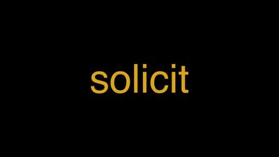 Meaning of Solicit in Hindi - हिंदी में मतलब | Wrytin